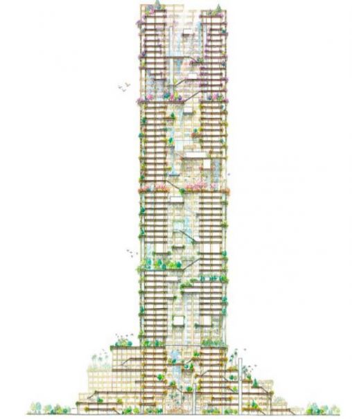 350 metros de madera en mitad de Tokio: así será la torre W350 | AEDAS ...